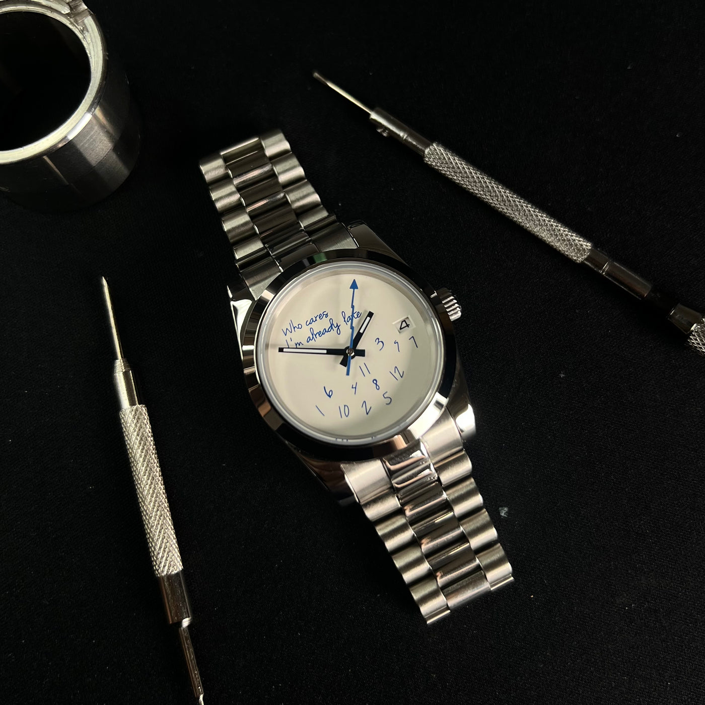 DateJust 36 Blue Who Cares - Seiko NH35 Automatic Watch – JC WatchMod