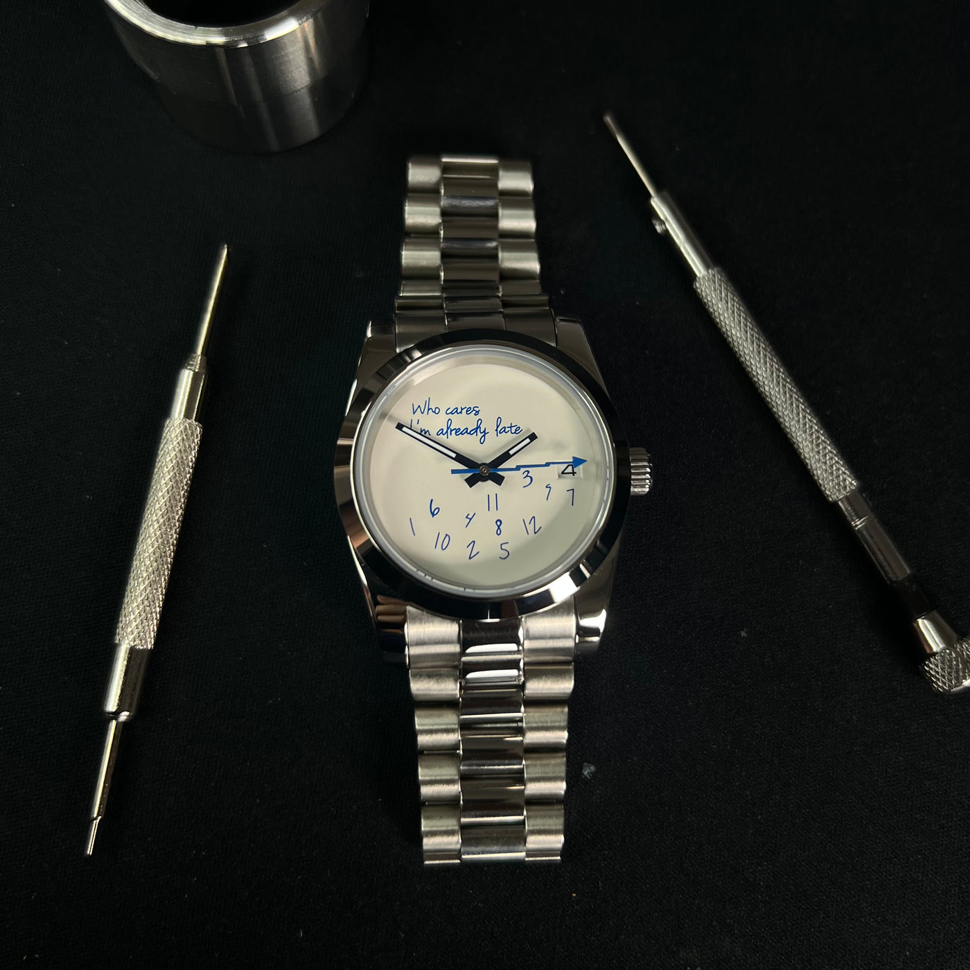 DateJust 36 Blue Who Cares - Seiko NH35 Automatic Watch – JC WatchMod